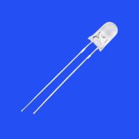China 5mm 1.5Hz 12V 1/6 Duty Cycle Red Color 620nm 1200mcd Round Head Resistor Integrated  Flashing LED for sale