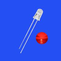 China 5mm 1.5Hz 12V 1/6 Duty Cycle Red Color 620nm 1200mcd Round Head Resistor Integrated  Flashing LED for sale