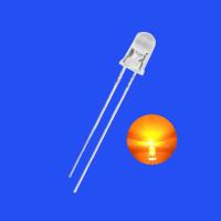 China 5mm 1.5Hz 12V 1/6 Duty Cycle Orange Color 600-615nm 600-1200mcd Round Head Resistor Integrated Flashing LED for sale