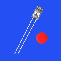 China 5mm 1.5Hz 1/12 Duty Cycle Red Color 620-630nm 600-1200mcd 90deg Flangeless Concave Shape Flashing LED for sale