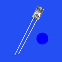 China 5mm 1.5Hz 1/12 Duty Cycle Blue Color 460-470nm 500-1000mcd 90deg Flangeless Concave Shape Flashing LED for sale