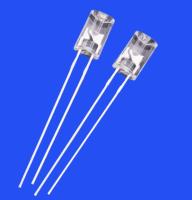 China 5mm 1.5Hz 1/12 Duty Cycle Yellow Color 585-595nm 600-1200mcd 90deg Flangeless Concave Shape Flashing LED for sale