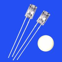 China 5mm 1.5Hz 1/12 Duty Cycle 12V Warm White Color 3500K 2500mcd 90deg Resistor Integrated Flangeless Concave Flashing LED for sale