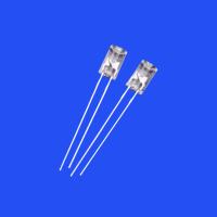 China 5mm 1.5Hz 1/12 Duty Cycle 12V Blue Color 465nm 500-1000mcd 90deg Resistor Integrated Flangeless Concave Flashing LED for sale