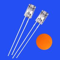 China 5mm 1.5Hz 1/12 Duty Cycle 12V Orange Color 615nm 1200mcd 90deg Resistor Integrated Flangeless Concave Flashing LED for sale