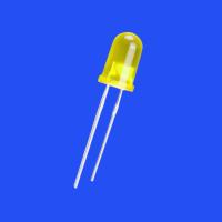 China 5mm 2.0Hz 1/8 Duty Cycle Tinted Diffused Yellow 590nm 150mcd 60deg Round Head With Flange Blinking LED for sale