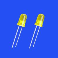 China 5mm 2.0Hz 1/8 Duty Cycle Tinted Diffused Yellow 590nm 150mcd 60deg Round Head With Flange Blinking LED for sale