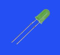 China 5mm 2.0Hz 1/8 Duty Cycle Tinted Diffused Yellow Green 570nm 100mcd 60deg Round Head With Flange Flashing LED for sale