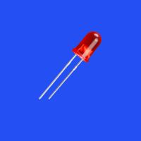 China 5mm 2.0Hz 12V 1/6 Duty Cycle Red Color 620nm 150mcd 60deg Capacitor Zener Integrated Round Flashing LED for sale