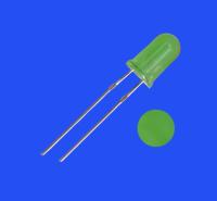China 5mm 2.0Hz 12V 1/6 Duty Cycle Yellow Green Color 570nm 100mcd 60deg Capacitor Zener Integrated Round Flashing LED for sale