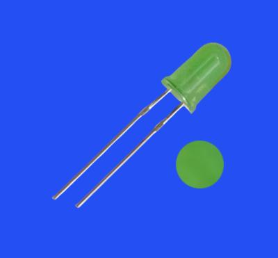 China 5mm 2.0Hz 12V 1/6 Duty Cycle Yellow Green Color 570nm 100mcd 60deg Capacitor Zener Integrated Round Flashing LED for sale