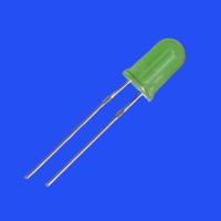 China 5mm 2.0Hz 12V 1/6 Duty Cycle Yellow Green Color 570nm 100mcd 60deg Capacitor Zener Integrated Round Flashing LED for sale