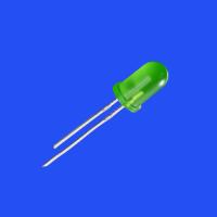China 5mm 2.0Hz 12V 1/6 Duty Cycle Green Color 515-525nm 2000mcd 60deg Capacitor Zener Integrated Round Flashing LED for sale
