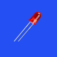 China 5mm 2Hz 1/8 Duty Cycle 12V Tinted Foggy Red Color 630nm 70-150mcd 60deg Resistor Integrated Round Head LED Diode for sale