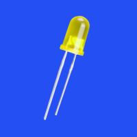China 5mm 2Hz 1/8 Duty Cycle 12V Tinted Foggy Yellow Color 590nm 70-150mcd 60deg Resistor Integrated Round Head LED Diode for sale