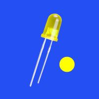 China 5mm 2Hz 1/8 Duty Cycle 12V Tinted Foggy Yellow Color 590nm 70-150mcd 60deg Resistor Integrated Round Head LED Diode for sale