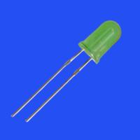 China 5mm 2Hz 1/8 Duty Cycle 12V Tinted Foggy Yellow Green Color 570nm 50mcd 60deg Resistor Integrated Flashing LED for sale