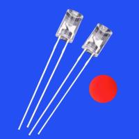 China 5mm 2Hz 1/6 Duty Cycle 12V Clear Red Color 620nm 600mcd 90deg Resistor Integrated Flangeless Concave Blinking LED for sale