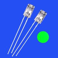 China 5mm 2Hz 1/6 Duty Cycle 12V Clear Green Color 520nm 7000mcd 90deg Resistor Integrated Flangeless Concave Blinking LED for sale