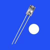 China 5mm 2Hz 1/6 Duty Cycle 12V Clear White Color 10000K 4000mcd 90deg Resistor Integrated Flangeless Concave Blinking LED for sale