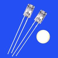 China 5mm 2Hz 1/6 Duty Cycle 12V Clear Warm White 3500K 2500mcd 90deg Resistor Integrated Flangeless Concave Blinking LED for sale