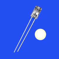 China 5mm 2Hz 1/6 Duty Cycle 12V Clear Warm White 3500K 2500mcd 90deg Resistor Integrated Flangeless Concave Blinking LED for sale