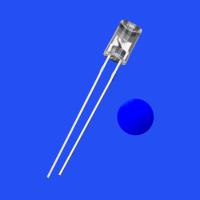 China 5mm 2Hz 1/6 Duty Cycle 12V Clear Blue Color 460nm 500mcd 90deg Resistor Integrated Flangeless Concave Blinking LED for sale