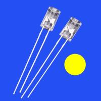 China 5mm 2Hz 1/6 Duty Cycle 12V Clear Yellow Color 590nm 1200mcd 90deg Resistor Integrated Flangeless Concave Blinking LED for sale
