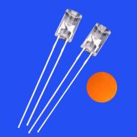 China 5mm 2Hz 1/6 Duty Cycle 12V Clear Orange Color 600nm 1200mcd 90deg Resistor Integrated Flangeless Concave Flashing LED for sale