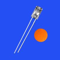 China 5mm 2Hz 1/6 Duty Cycle 12V Clear Orange Color 600nm 1200mcd 90deg Resistor Integrated Flangeless Concave Flashing LED for sale