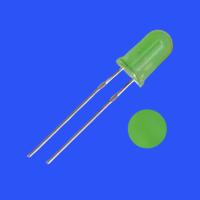 China 5mm 3Hz 1/6 Duty Cycle 12V Tinted Diffused Yellow Green Color 570nm 50-100mcd 60deg Resistor Integrated Round Head LED for sale