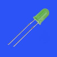 China 5mm 3Hz 1/6 Duty Cycle 12V Tinted Diffused Yellow Green Color 570nm 50-100mcd 60deg Resistor Integrated Round Head LED for sale