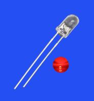 China 5mm 6.8Hz 1/6 Duty Cycle Red Color 630nm 2000mcd Round Clear Lens Strobe Flashing LED Diode for sale