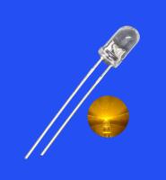 China 5mm 6.8Hz 1/6 Duty Cycle Yellow Color 590nm 1000mcd Round Clear Lens Strobe Flashing LED Diode for sale