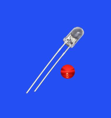 China 5mm 12Hz 1/6 Duty Cycle Red Color 630nm 2000mcd Round Clear Lens Strobe Flashing LED Diode for sale