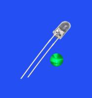 China 5mm 12Hz 1/6 Duty Cycle Green Color 520nm 7000mcd Round Clear Lens Strobe Flashing LED Diode for sale