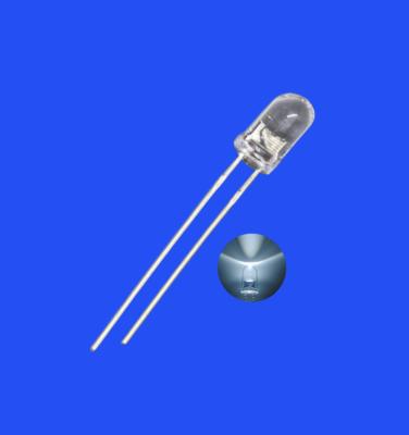 China 5mm 12Hz 1/6 Duty Cycle White Color 8000K 4000mcd Round Clear Lens Strobe Flashing LED Diode for sale