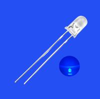 China 5mm Blue Color 460-470nm 500-1000mcd Round Clear Lens Candle Flickering Flashing LED Diode for sale