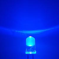 China 5mm Blue Color 460-470nm 500-1000mcd Round Clear Lens Candle Flickering Flashing LED Diode for sale