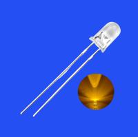 China 5mm Yellow Color 585-595nm 1000-2000mcd Round Clear Lens Candle Flickering Flashing LED Diode for sale