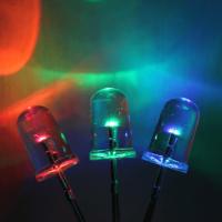 China 5mm RGB Full Color 3000-4000mcd Round Head Clear Lens 7 Color Slow Flashing Diode For Toys for sale