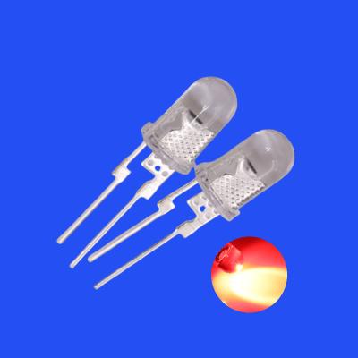 China 0.5W 5mm Red Color 620-630nm Clear Lens Short Pins With Heat Sink For illumination for sale