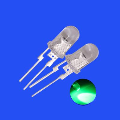 China 0.5W 5mm Green Color 520-530nm Clear Lens Short Pins With Heat Sink For illumination for sale