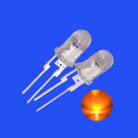 China 0.5W 5mm Orange Color 600-610nm Clear Lens Round Head Short Pins With Heat Sink For illumination for sale