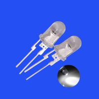 China 0.5W 5mm White Emitting Color 7000K - 9000K Clear Lens Round Head Short Pins With Heat Sink for sale