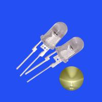 China 0.5W 5mm Warm White Color 3000-3500K Clear Lens Round Head Short Pins With Heat Sink For Indicator lamps for sale