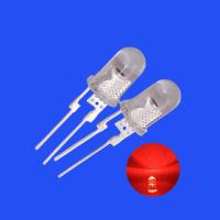 China 0.5W 5mm Deep Red Color 635-645nm Clear Lens Round Head Short Pins With Heat Sink For Signal Lighting for sale
