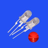 China 0.5W 5mm Deep Red Color 655-665nm Clear Lens Round Head Short Pins With Heat Sink For Signal Lighting for sale