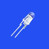 China 1W 5mm White Color 6000-7000K 8deg Beam Angle Clear Lens Bullet Head Short Pins With Heat Sink for sale