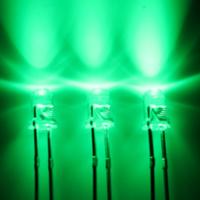 China 0.2W Illuminated 3mm 520-530nm Green Color 20000-24000mcd Round Shape F3 LED Diode for sale